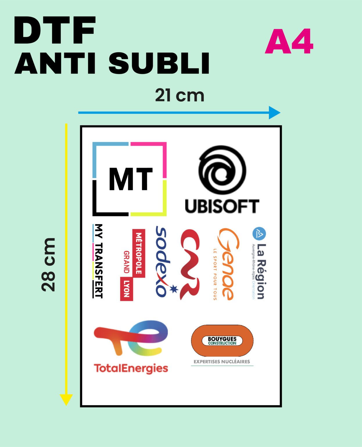 Impression DTF Anti Subli A4 - My transfert DTF